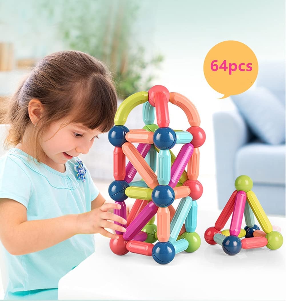 Конструктор Kinder Magnetic Bar Blocks 64pcs, купить по выгодной цене с ...
