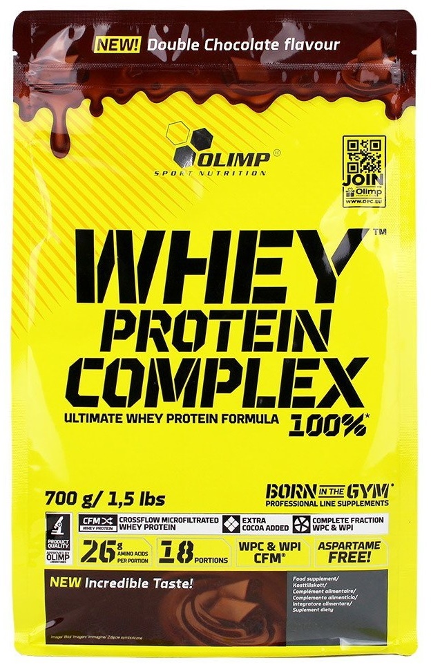 Протеин Olimp Whey Protein Complex 100% Double Chocolate 700g, купить по выгодной цене с ...