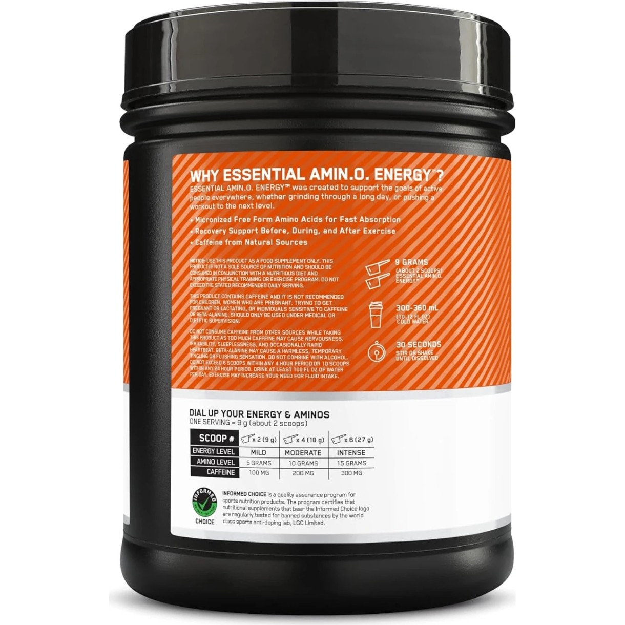 Aminoacizi Optimum Nutrition Amino Energy 585g Orange, cumpără la prețul de 809 lei cu livrare ...