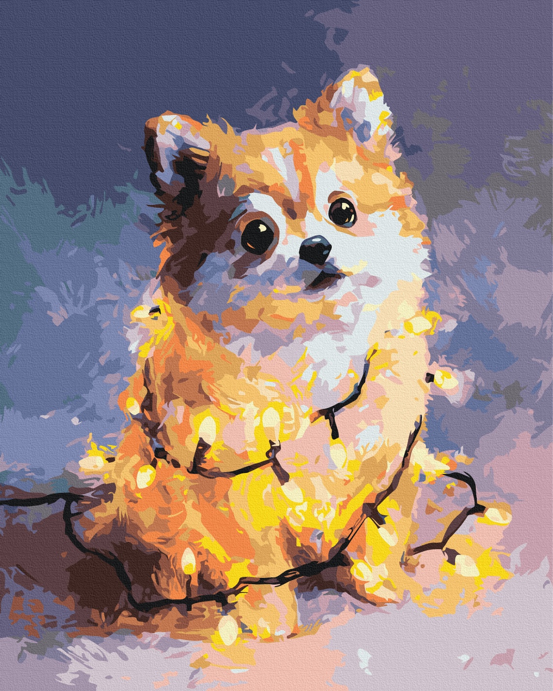 Tablou pe numere Brushme New Year's Woof-Woof (BS54504) — cumpără în ...